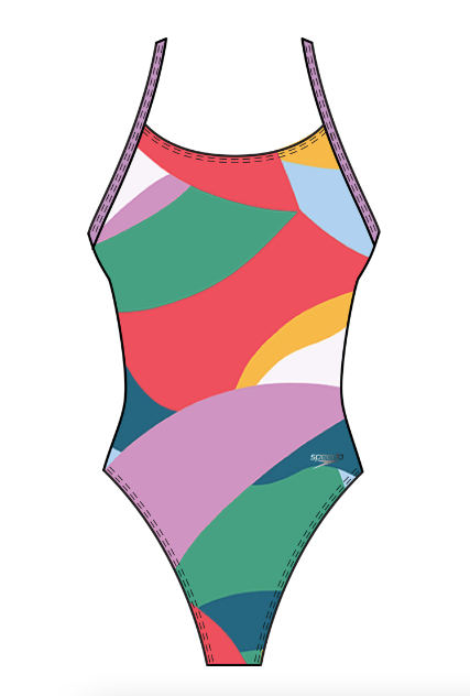 PRINTED TBACK 1PC – Olym's Swim Shop